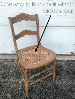 One Way to Fix a Chair with a Broken Seat • Refresh Living