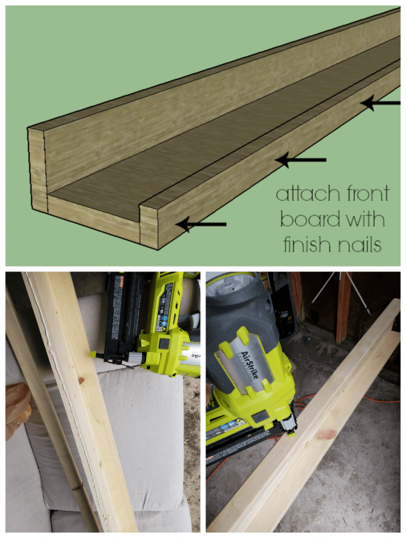 DIY Painted Headboard with a Wood Shelf • Refresh Living